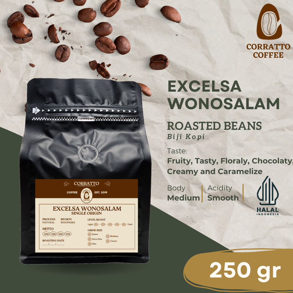 Excelsa Wonosalam Coffee Beans 250 grams Cortto Coffee | Shopee Malaysia