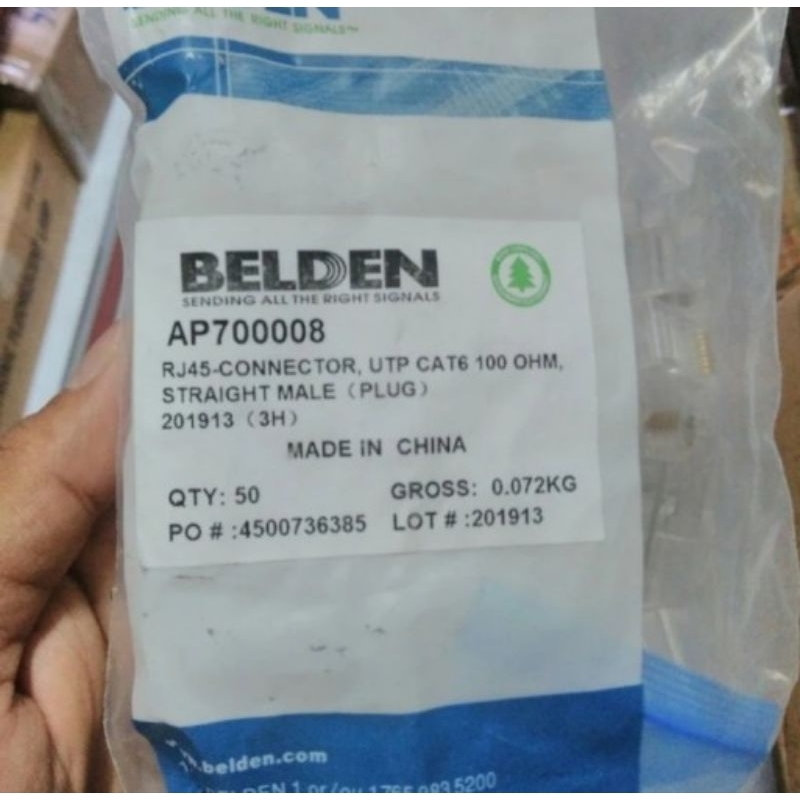 Belden RJ45 cat 6 connector (50pc) | Shopee Malaysia