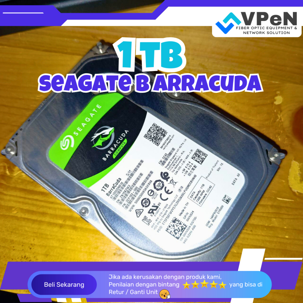 Seagate Barracuda HDD 3.5inch 1TB internal hard disk for PC | Shopee ...