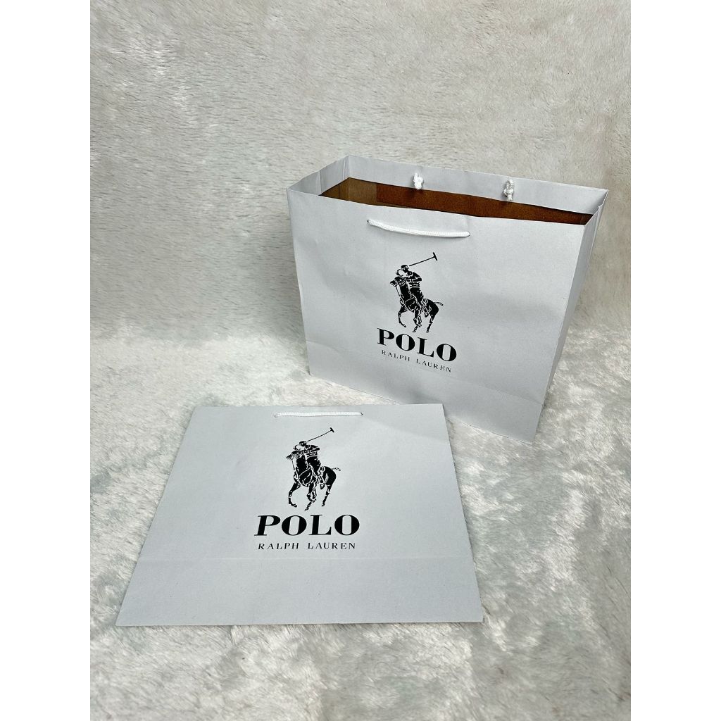 PUTIH R4 Paper Bag Polo Ralph Lauren 30cm x 12 cm x 25 cm White Gift ...