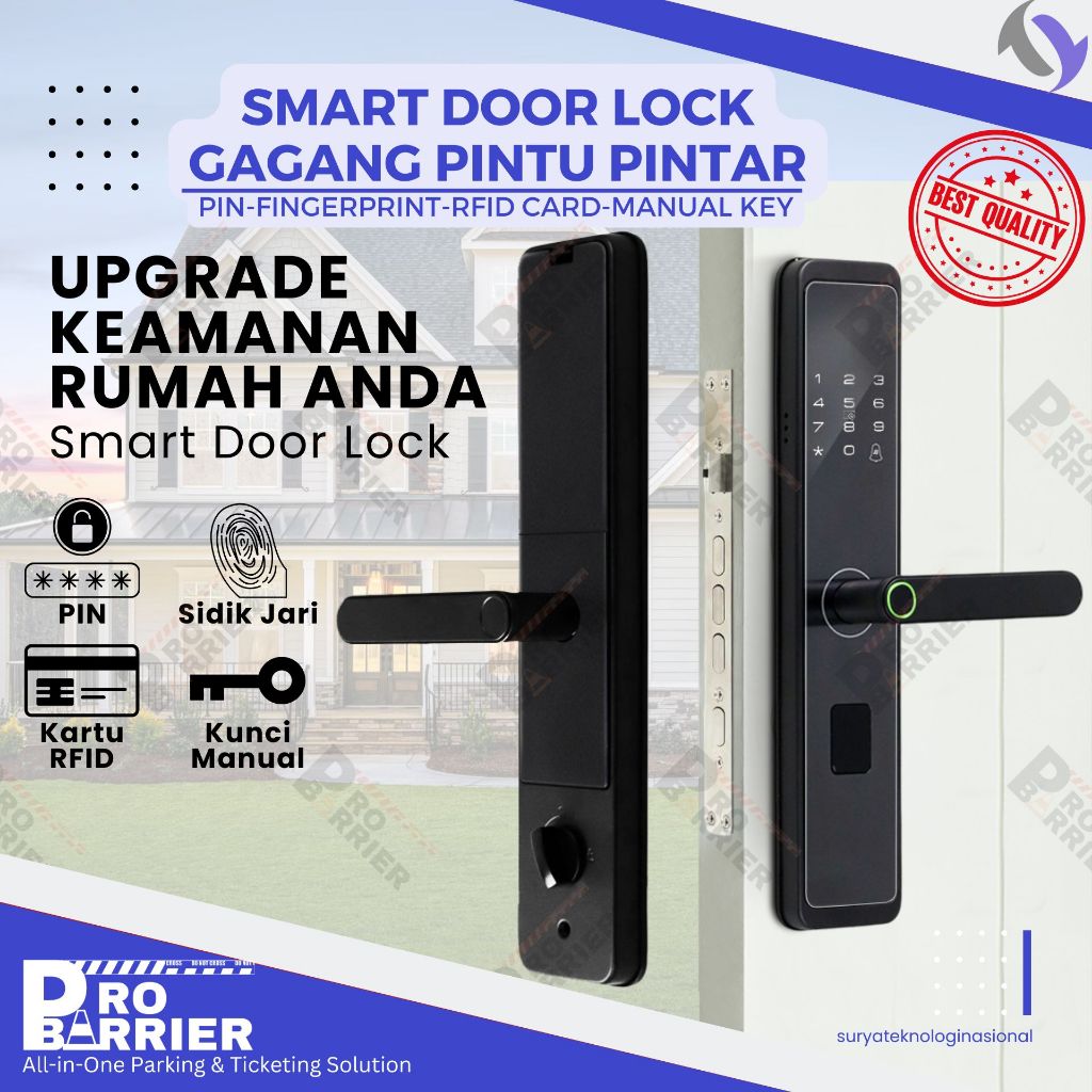 Smart Door Lock Fingerprint / Fingerprint - Password / PIN - Access ...