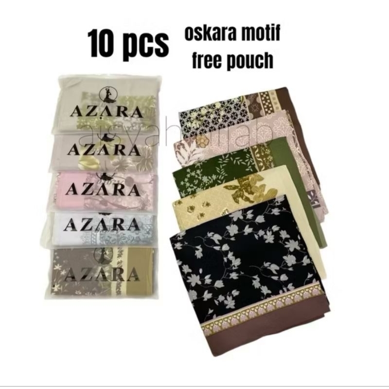 AZARA HIJAB VOAL RECTANGULAR WITH PREMIUM LASERCUT PRINTING MOTIF ...