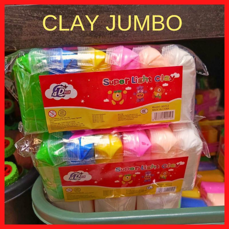 SUPER JUMBO POLYMER CLAY CHILDREN'S TOYS CONTENTS 6pcs LARGE SIZE ...