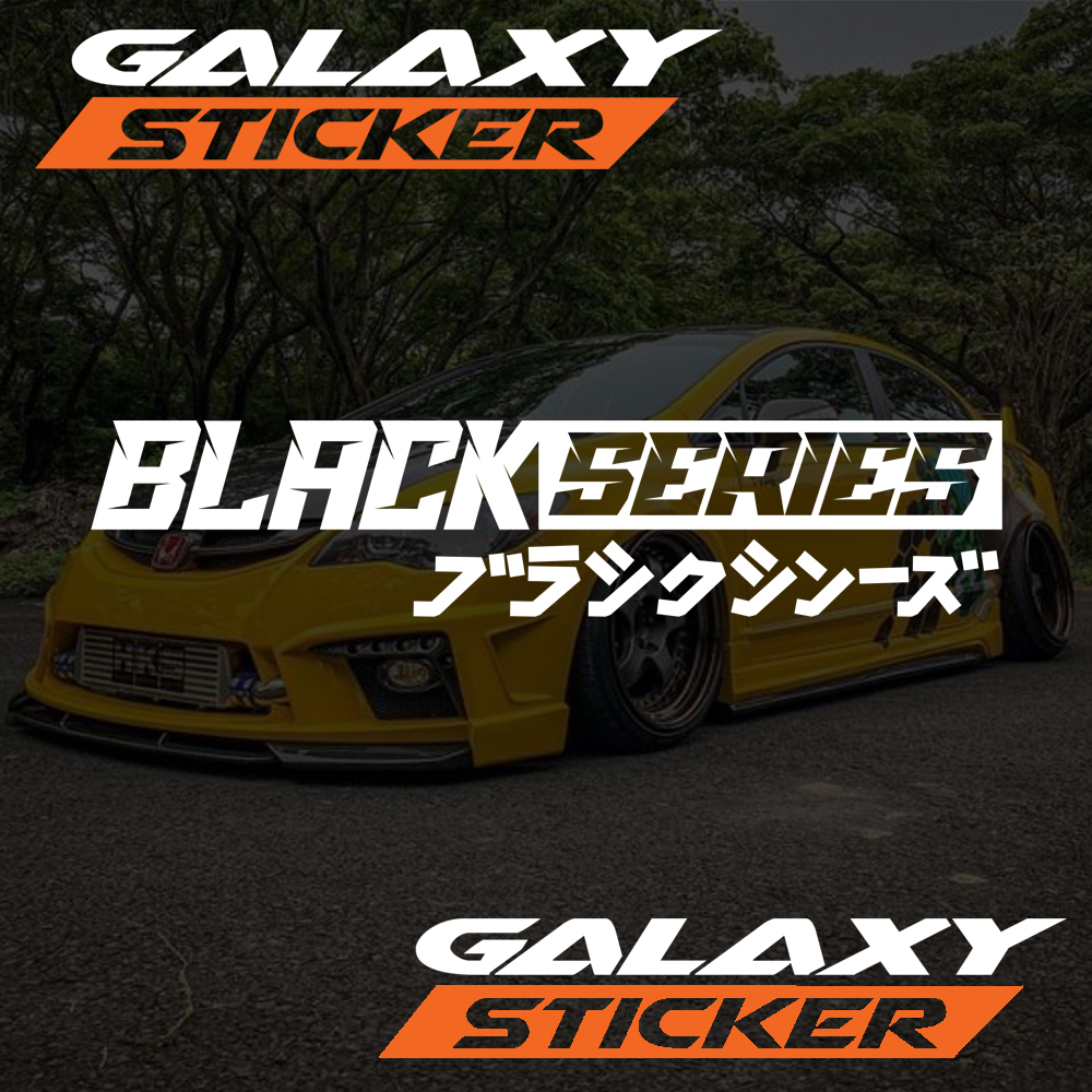 Cutting stickers for variations of black series car motorbikes ...