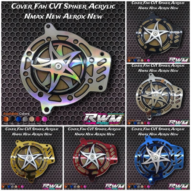 Acrylic CVT Spiner Spinner Fan Cover Crescent Motif PNP Yamaha Nmax New ...