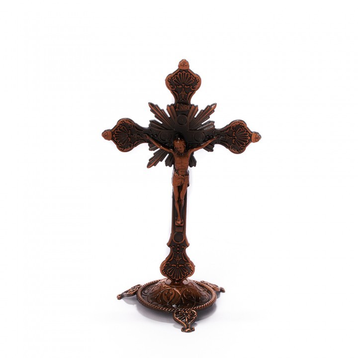 Yeraya Catholic Sitting Cross Iron Full Color Beam 13cm mini cross Car ...