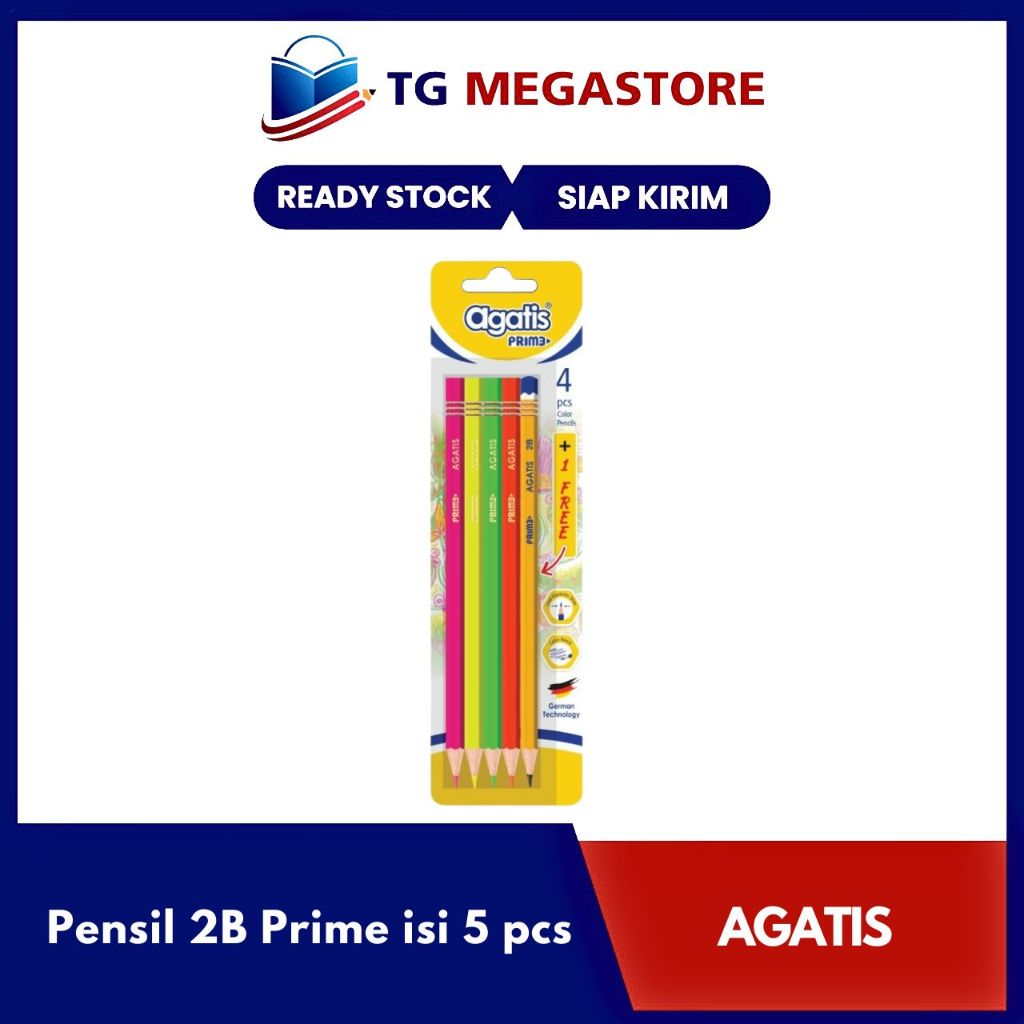 Prime Neon 2B Agatis Pencil Contents 4 Free 1 - FBC501 | Shopee Malaysia