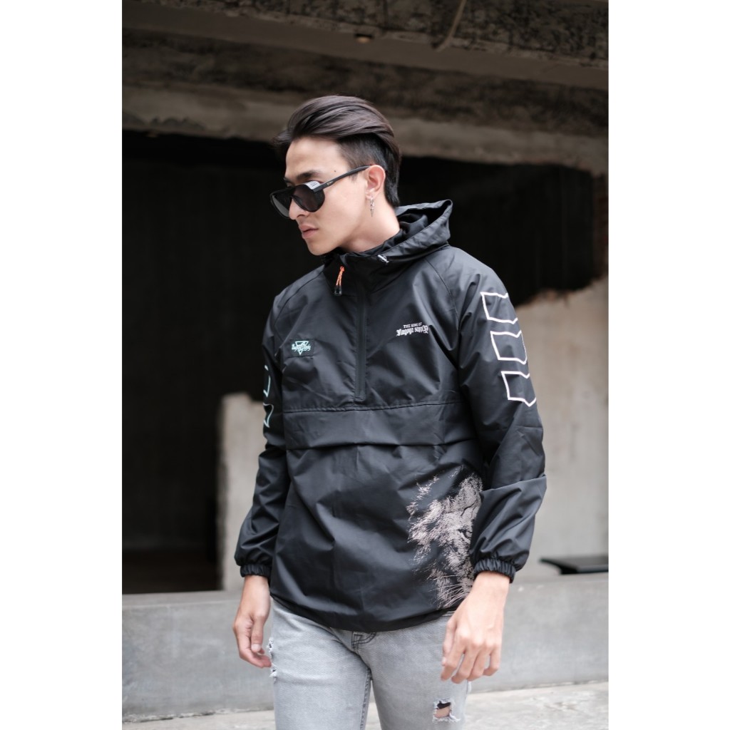 Original Nagoya Supply Doraemon Men's Cagoule Jacket Lions Black ...