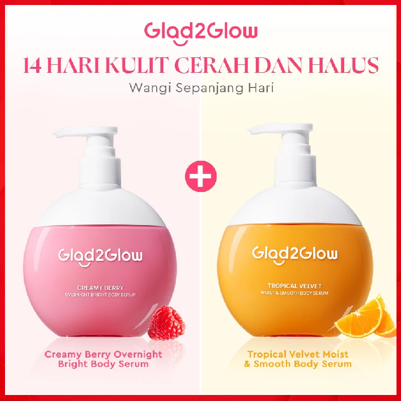 Glad2glow Creamy Berry Overnight Bright Hand Body Serum 300ml | Body ...