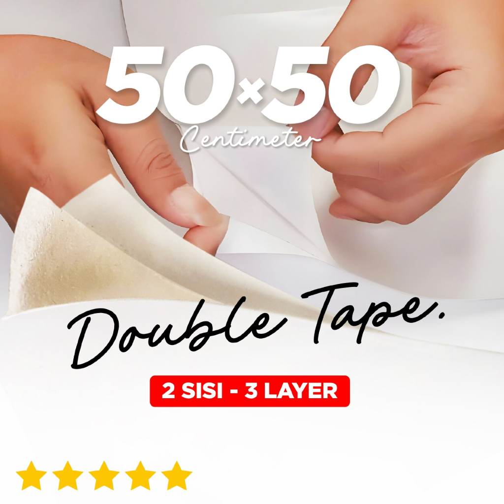 Double Tape 2 Face Sheet Size 50 x 50cm / double tip glue 2 Sides 3 ...