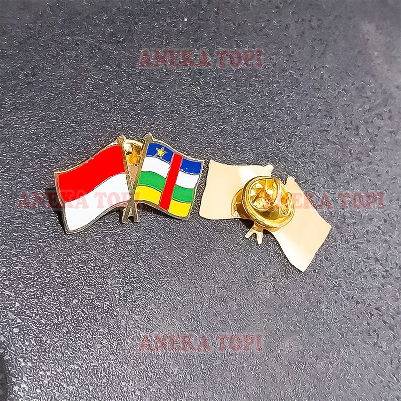 Indonesian Central African Cross Flag Pin Friendship Flag Pin - Various ...