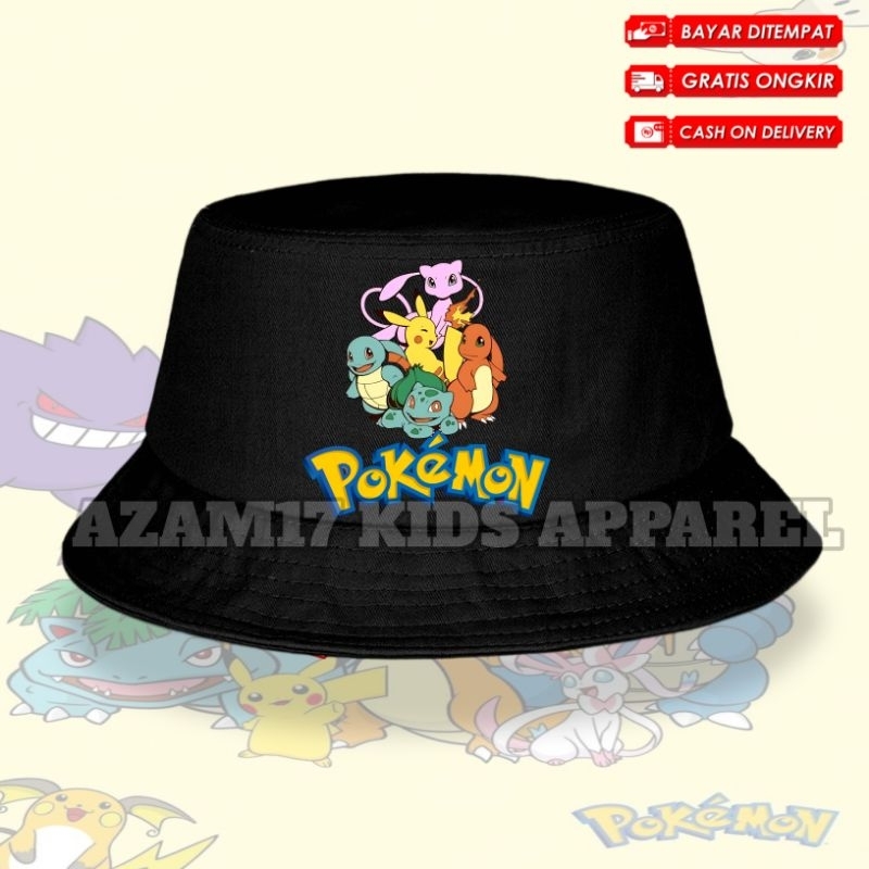 Pokemon CHILDREN'S BUCKET HAT ALL CHARACTERS / POKEMON CHILDREN'S ...