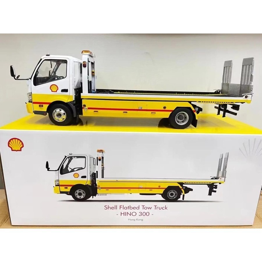 Lm001 1 18 Scale Die Cast Model Hino 300 Shell Flatbed Tilt Tray Tow ...