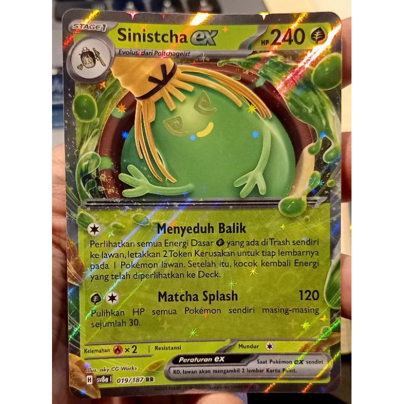 Pokemon SINISTCHA ex RR INDONESIA HOLO CARD | Shopee Malaysia