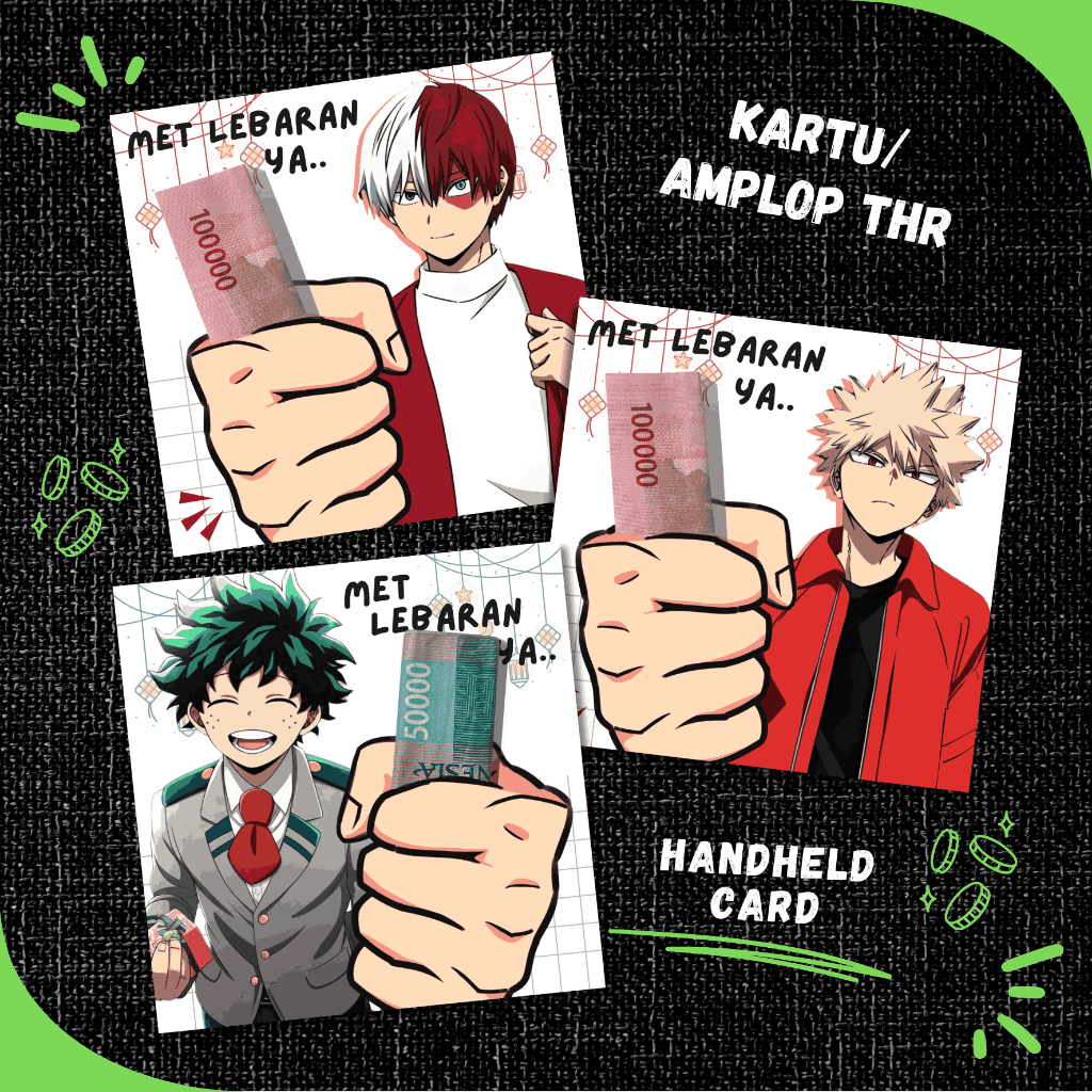 Thr / ANGPAO ANIME MY HERO ACADEMY ENVELOPE - THR DEKU BAKUGO TODOROKI ...