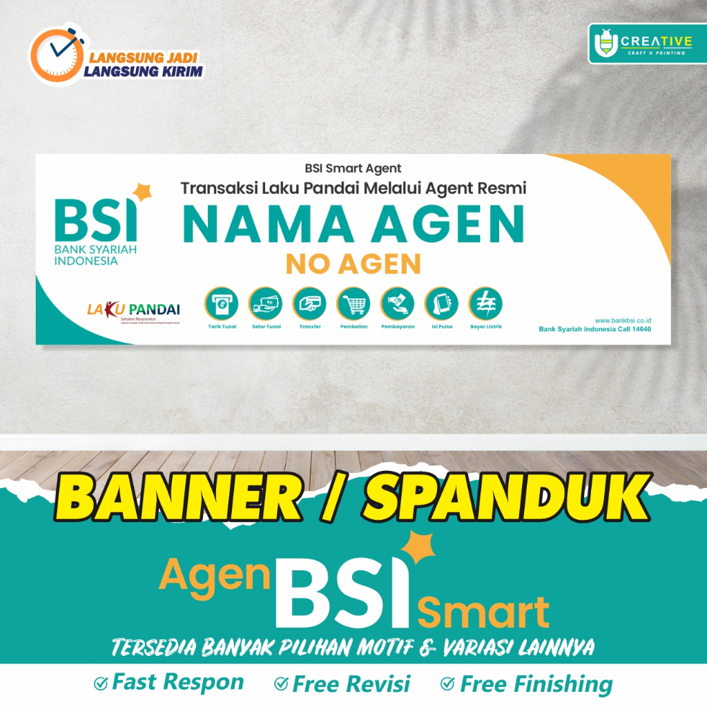 Bsi Smart Agent Banner / Banner / BSI Agent (Custom Size) | Shopee Malaysia
