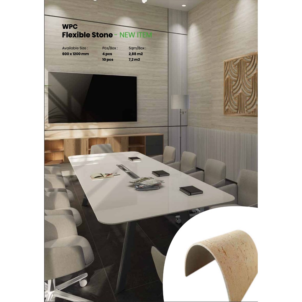 Roshan Wall Panel Flexible Stone 60cm x 120cm | Shopee Malaysia