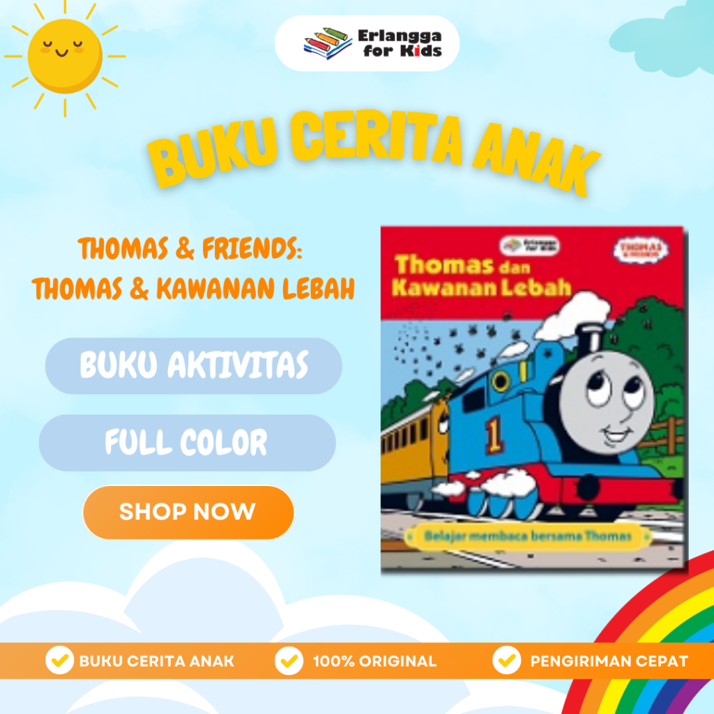 [Erlangga Official] Children's Story Book: Thomas & Friends: Thomas ...