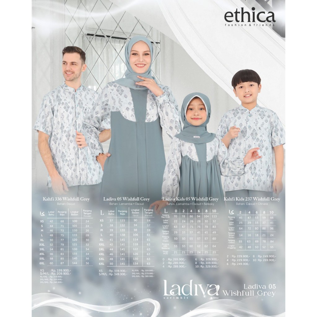 Ladiva 05 WISHFULL GRAY NEWEST EID SARIMBIT 2025 || Hari RAYA FAMILY ...