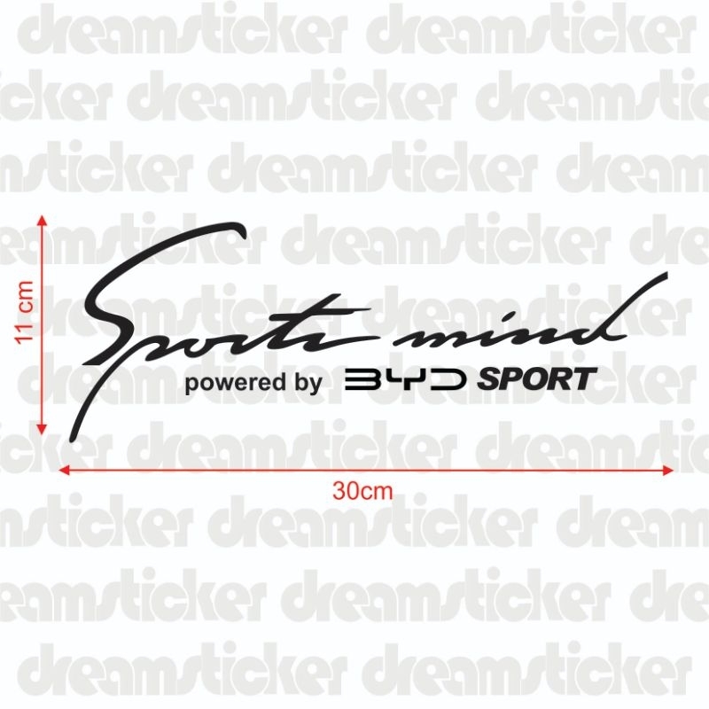 Cutting Car Sticker BYD Sportmind Sport Mind Sticker | Shopee Malaysia