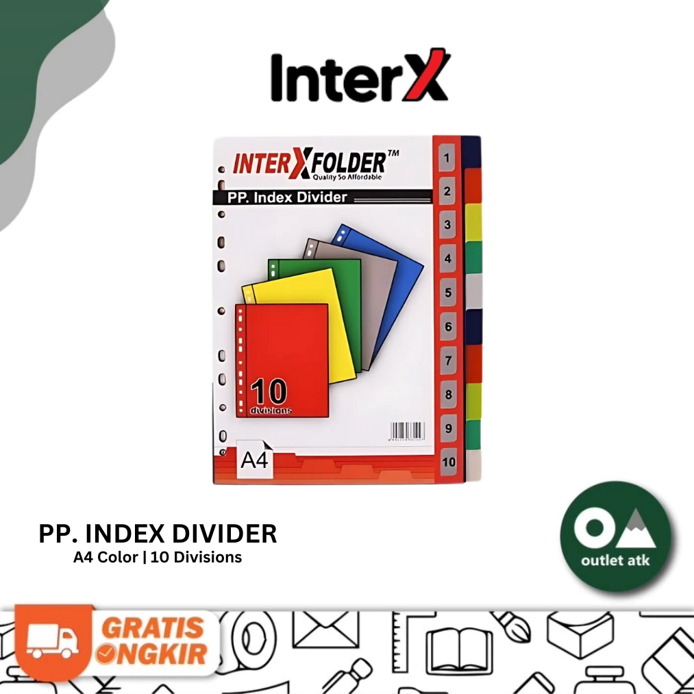 Index Divider 10 Tabs A4 Inter X per pack | Shopee Malaysia