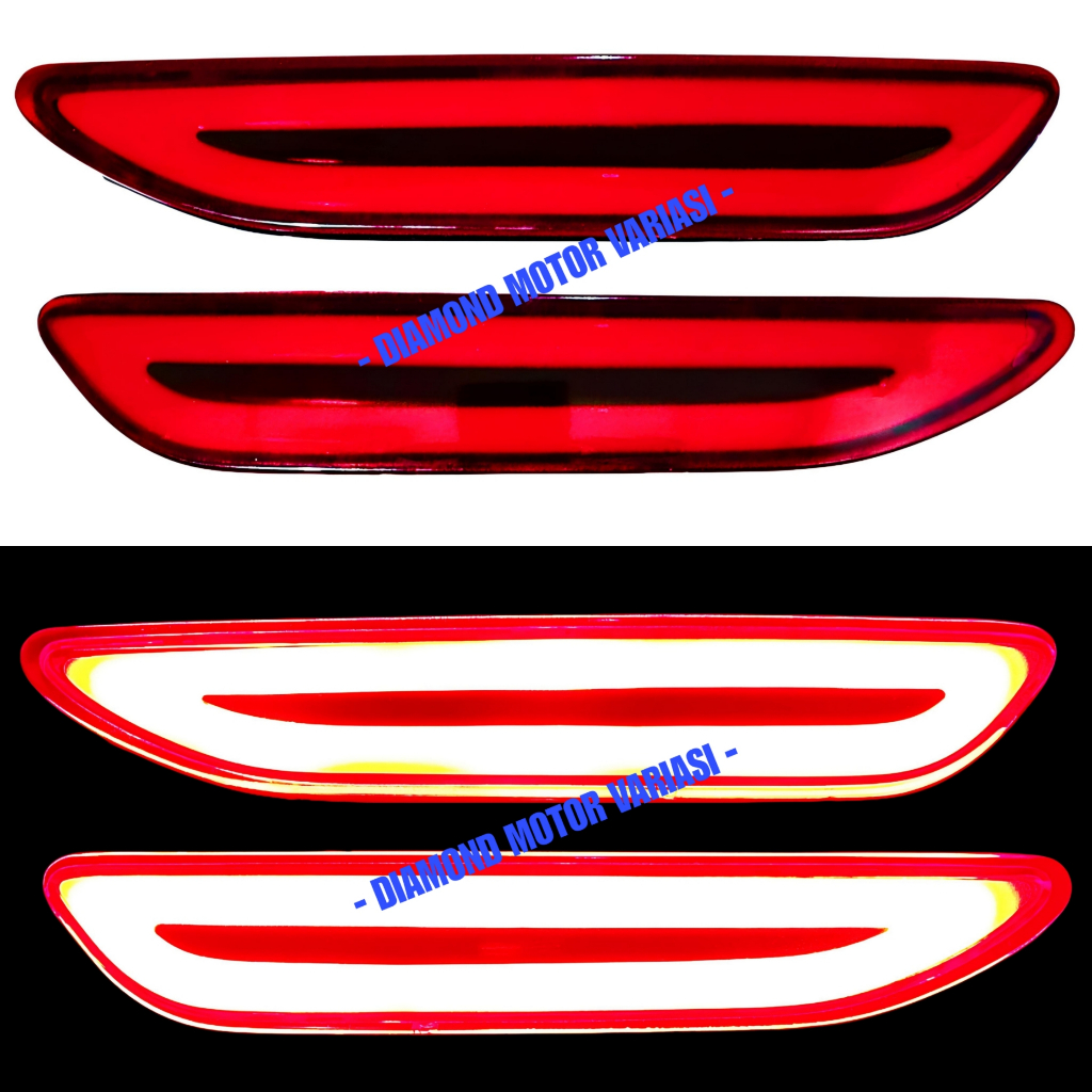 MATA Cat's Eye Reflector LED Light Rear Bumper Toyota Sienta 2016 2017 ...