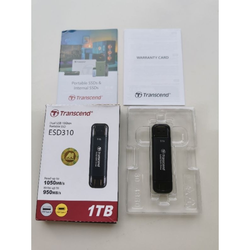 Transcend Portable SSD ESD310 ESD 310 Dual USB 10Gbps Original capacity ...