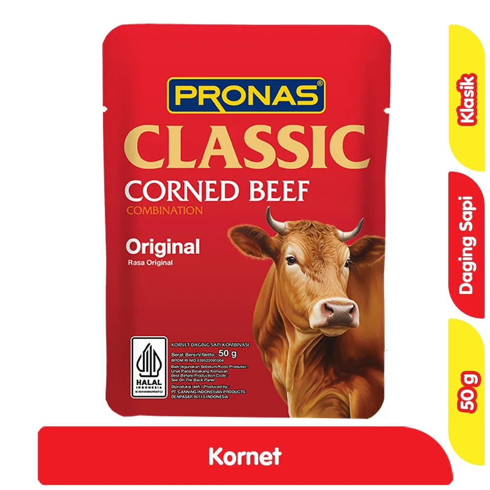 Pronas Corned Beef Classic Corned Beef Sachet 50gr | Shopee Malaysia
