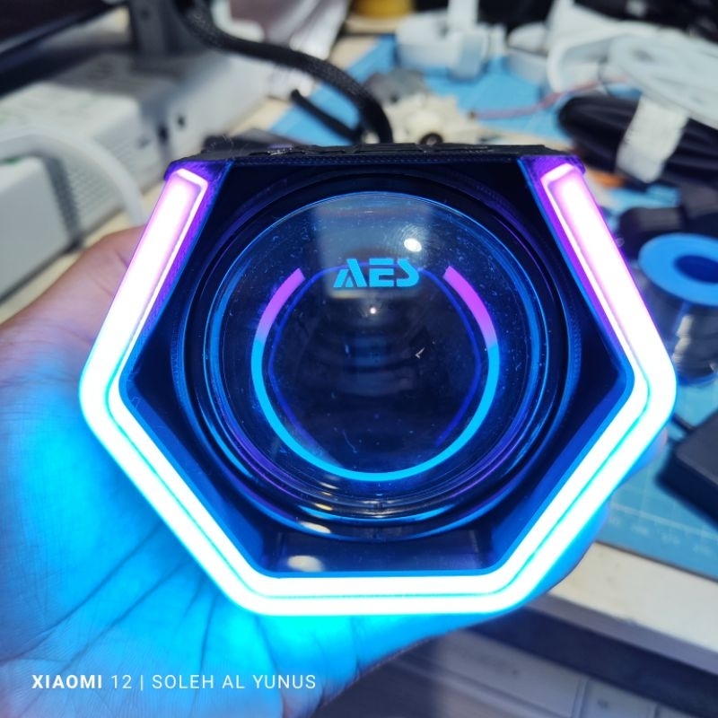Shroud Biled RGB Striped Model Hexagon U Anti Freckle Bluetooth Control ...