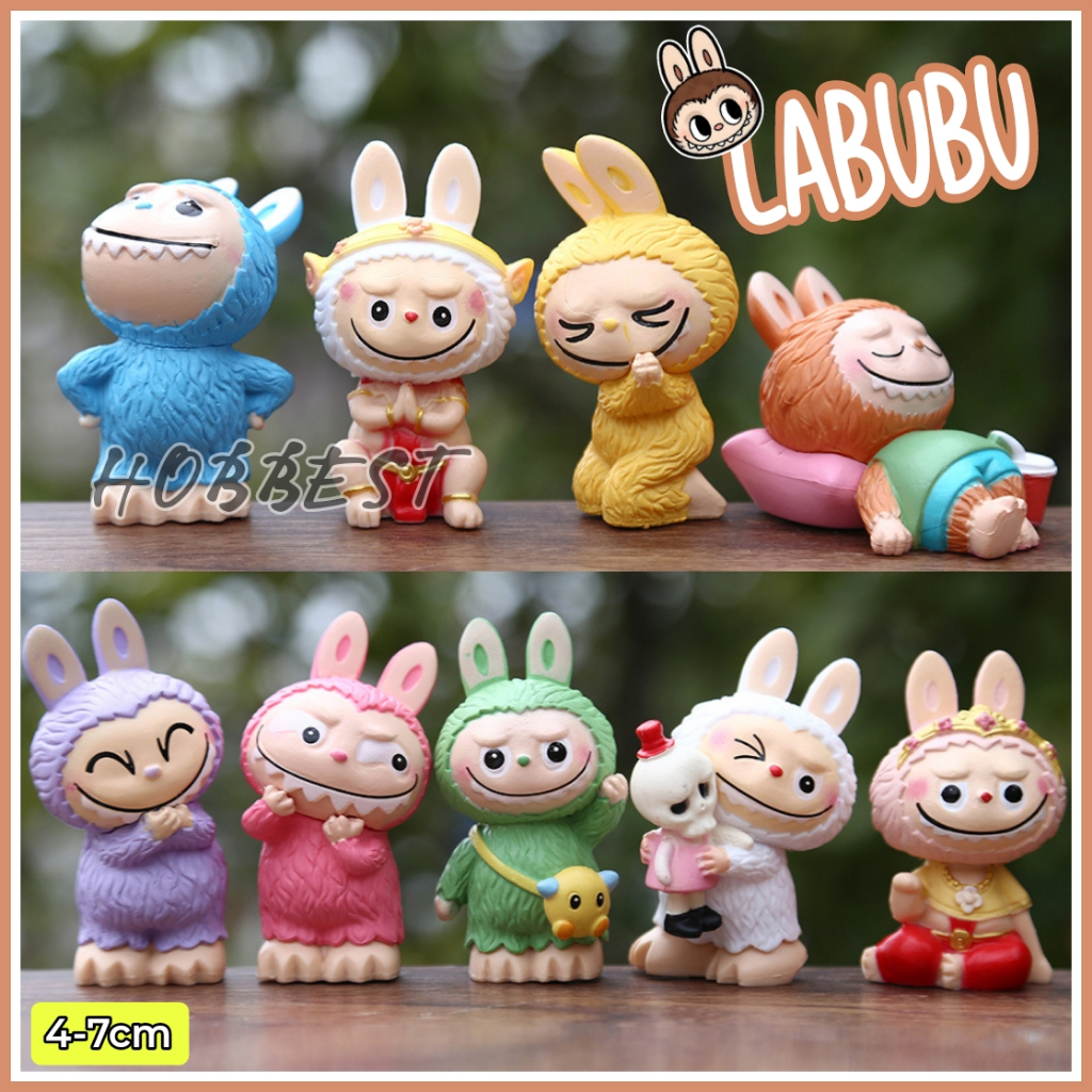 Labubu Action Figure set - Miniature Cake Topper Cake Display Toy Viral ...