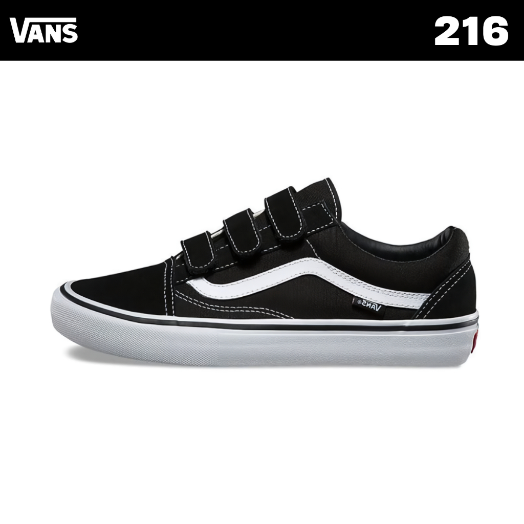 Old Skool Velcro Pro Black White Original | Shopee Malaysia