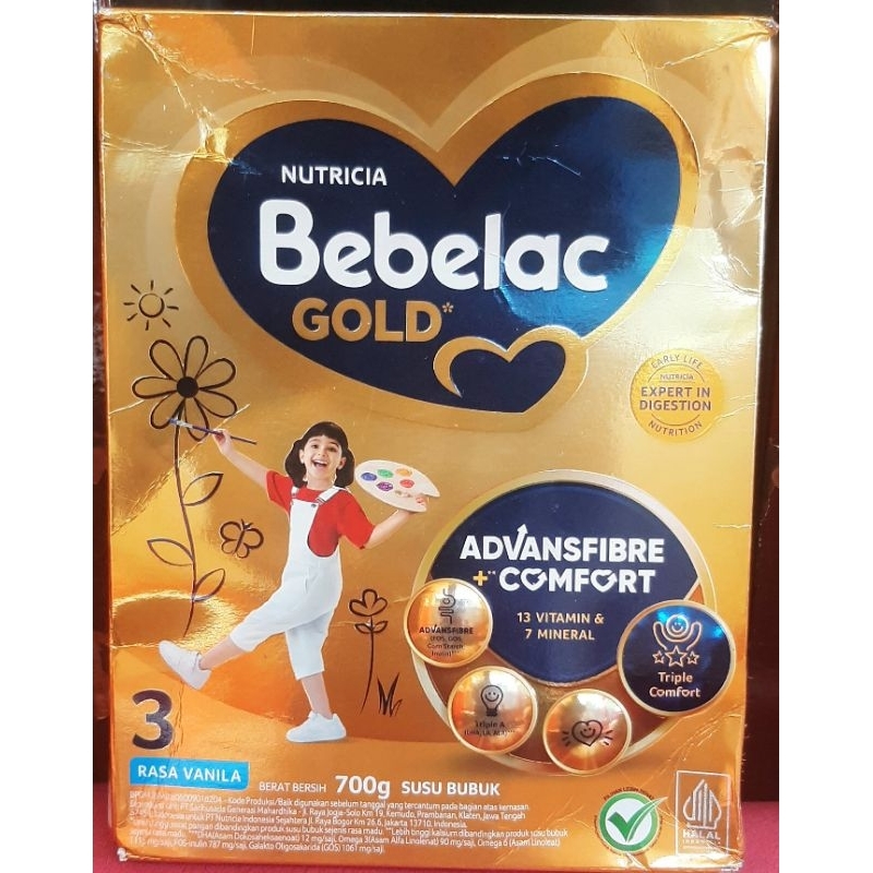 Bebelac GOLD 3 VANILLA 700G ADVANSFIBRE + COMFORT (RIJEK BOX) | Shopee ...