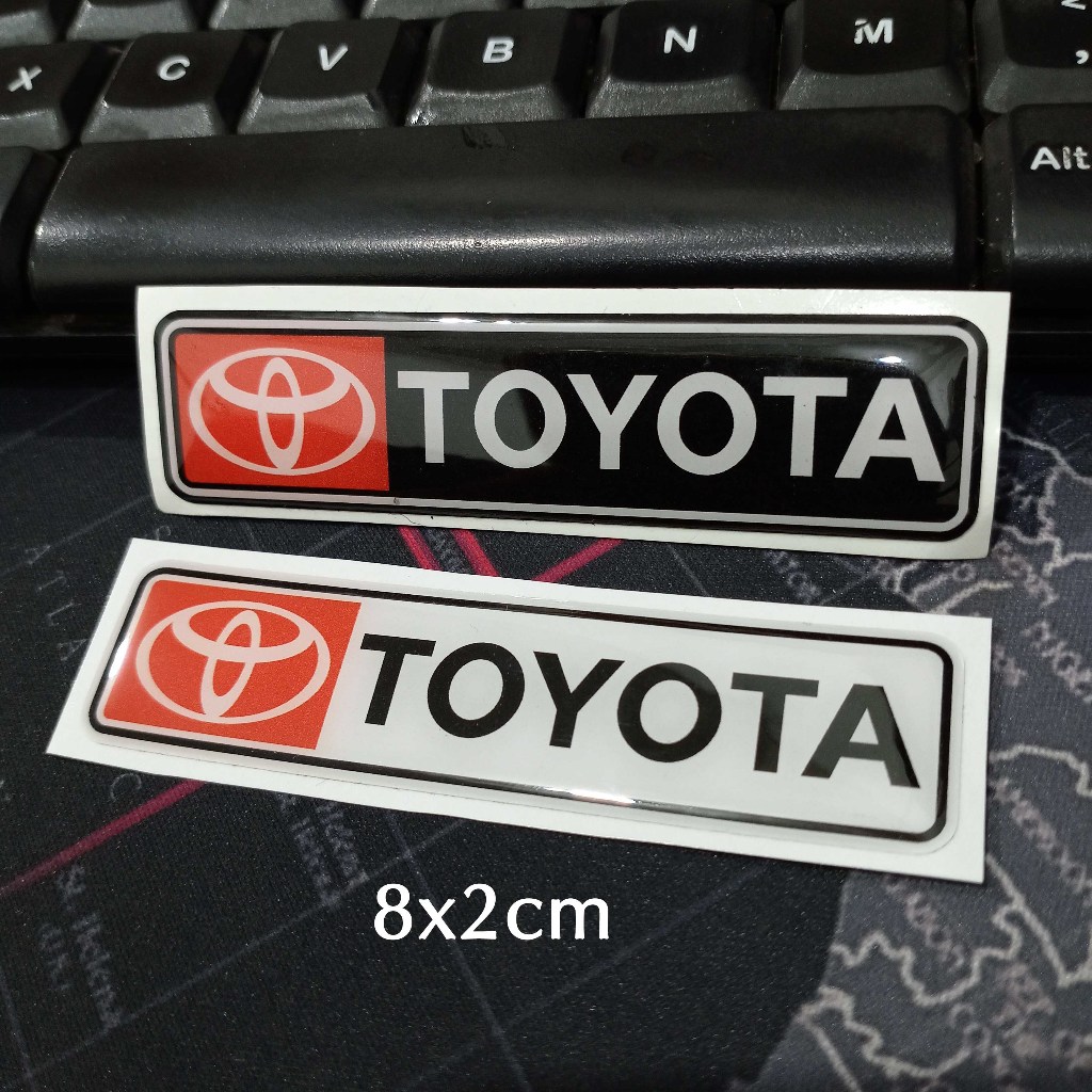 Toyota LONG Resin Embossed Sticker Small 3D Lycal Logo Sticker Unit ...