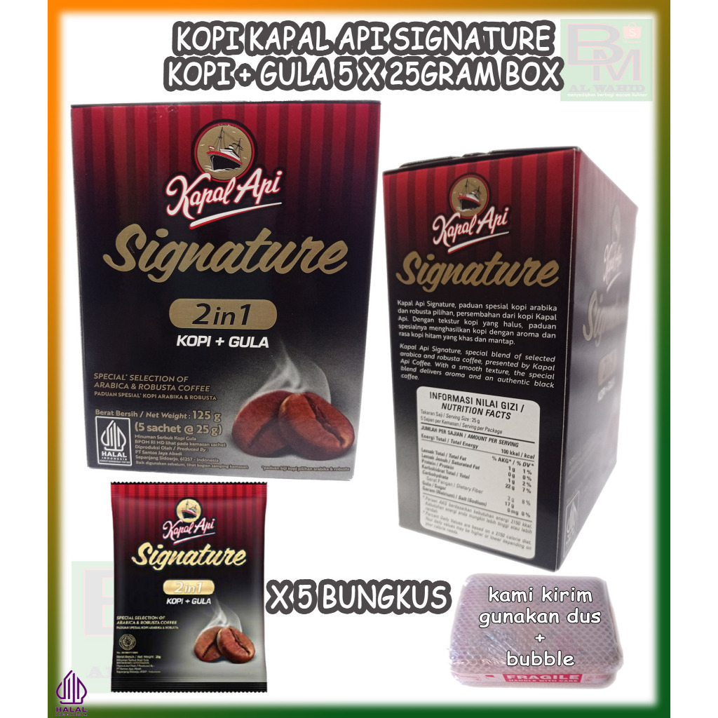 Kapal Api Coffee Signature Sugar 1 Box Contains 5 Sachets | Shopee Malaysia