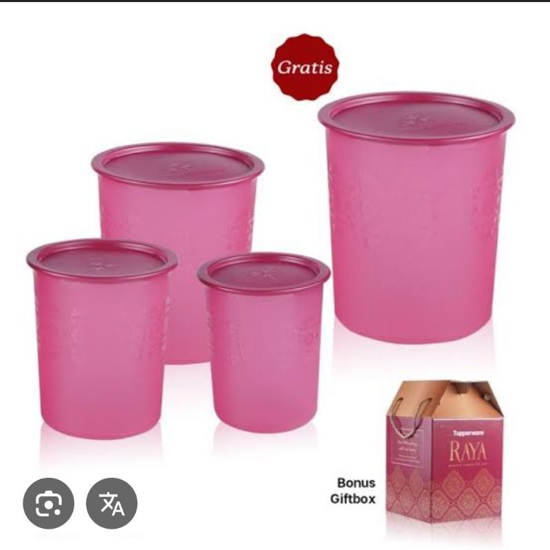 Raya mosaic canister set tupperware / tupperware jar set | Shopee Malaysia