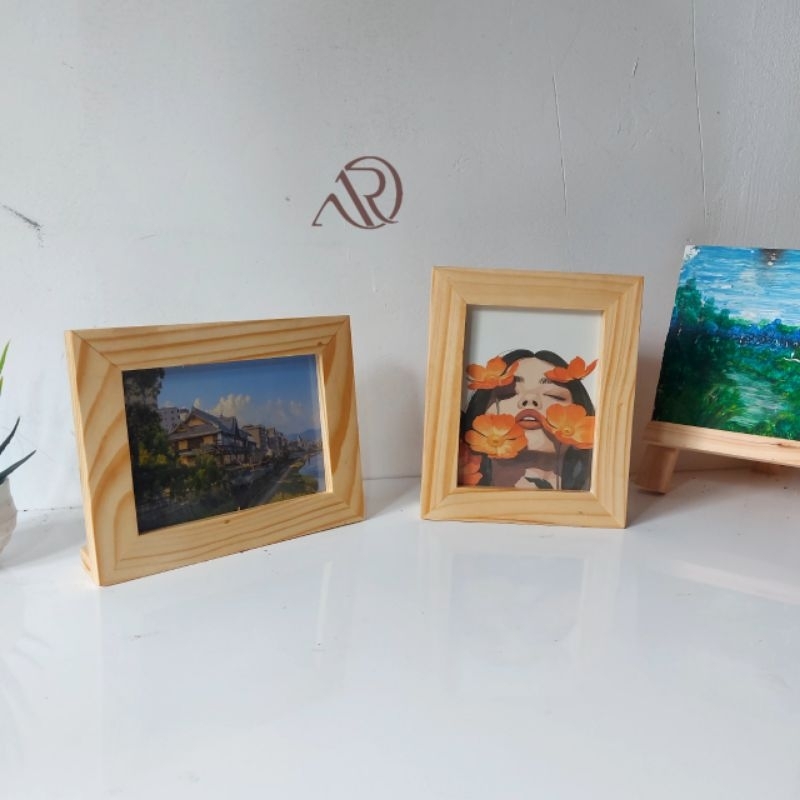 KAYU Figura Wooden photo frame Figura 3R mini Dutch teak wood | Shopee ...