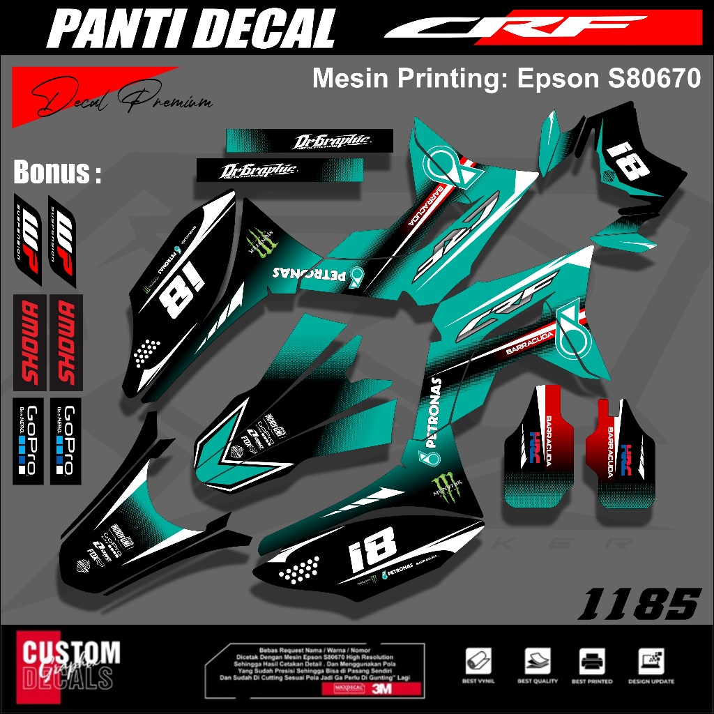 Decal CRF 150 / STICKER DECAL CRF FULL BODY / DECAL CRF CUSTOM ...