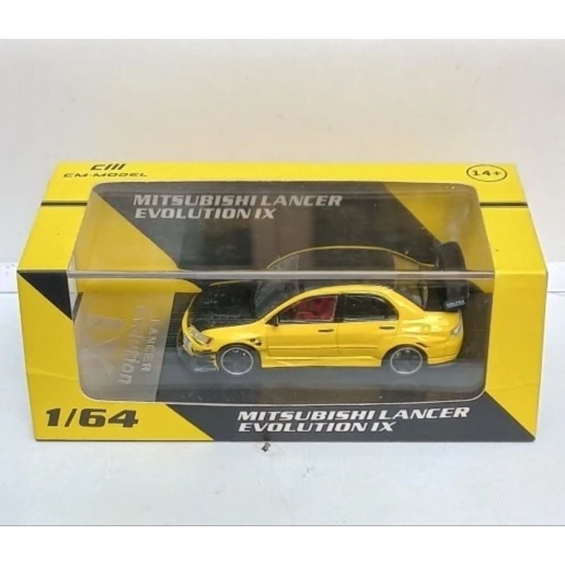 Cm model mitsubishi lancer evolution ix yellow diecast 1/64 (t ...