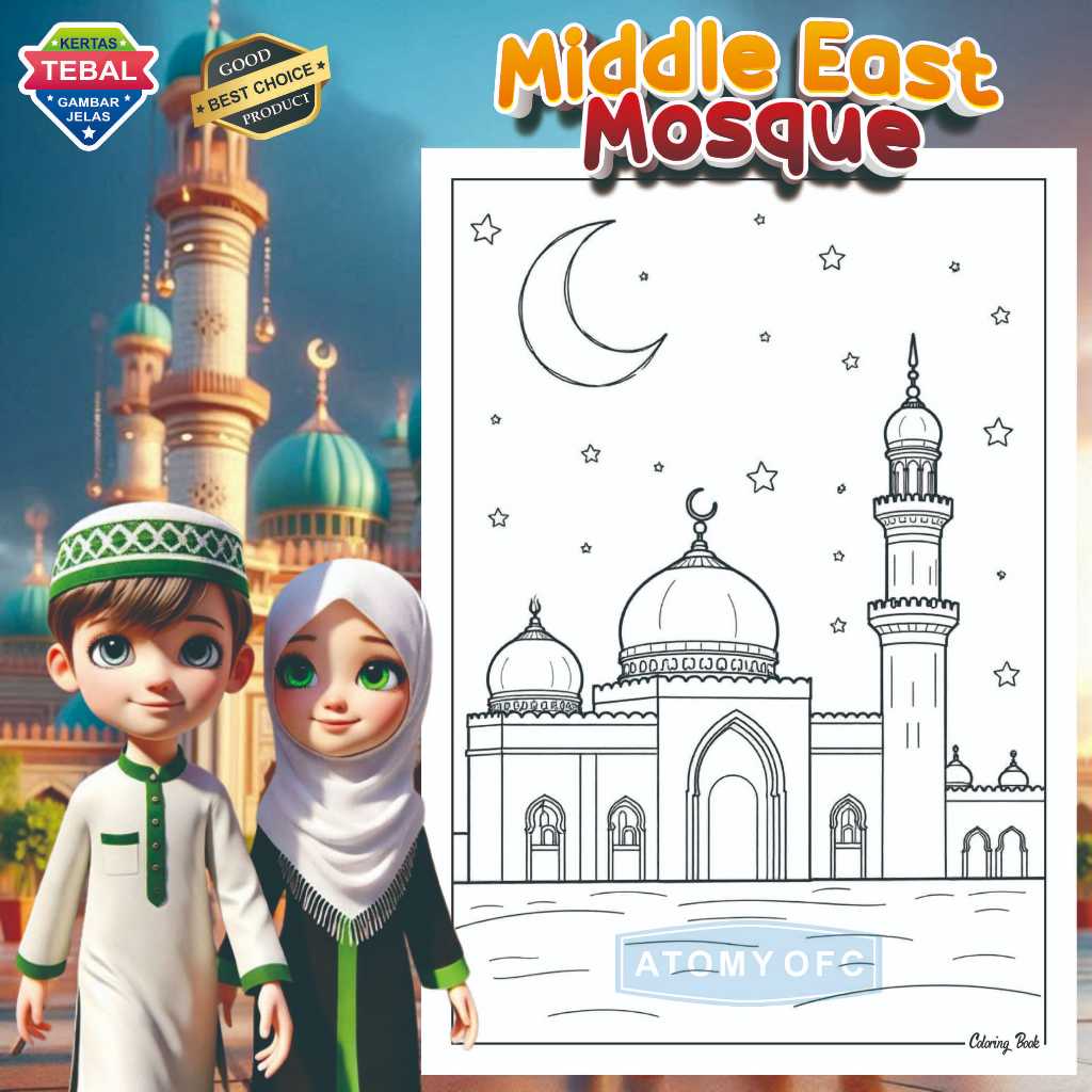 Coloring PAPER / COLORING / DRAWING PAPER / EAST MOSQUE MIDDLE ...