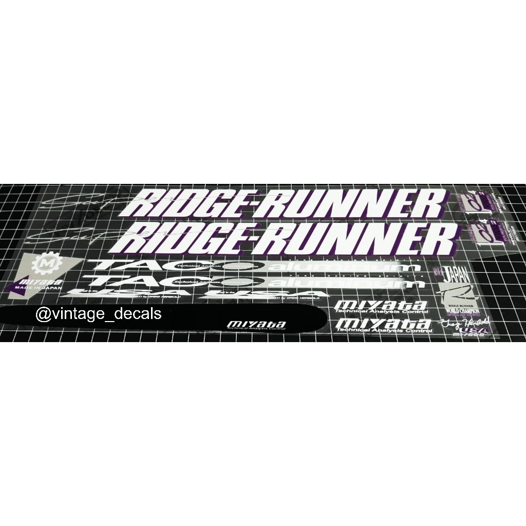 Sticker decals replacement Miyata Super Ridge Runner TACO aluminum ...