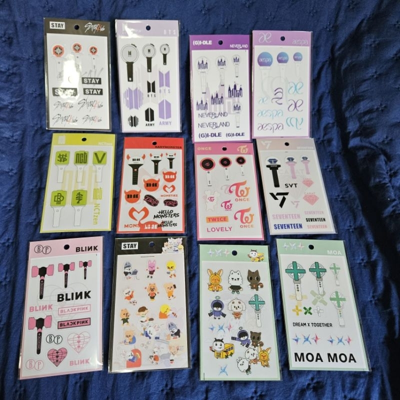 KPOP STICKER SVT BTS BABYMONSTER AESPA STRAKIDS TXT NCT GIDLE BLACKPINK ...
