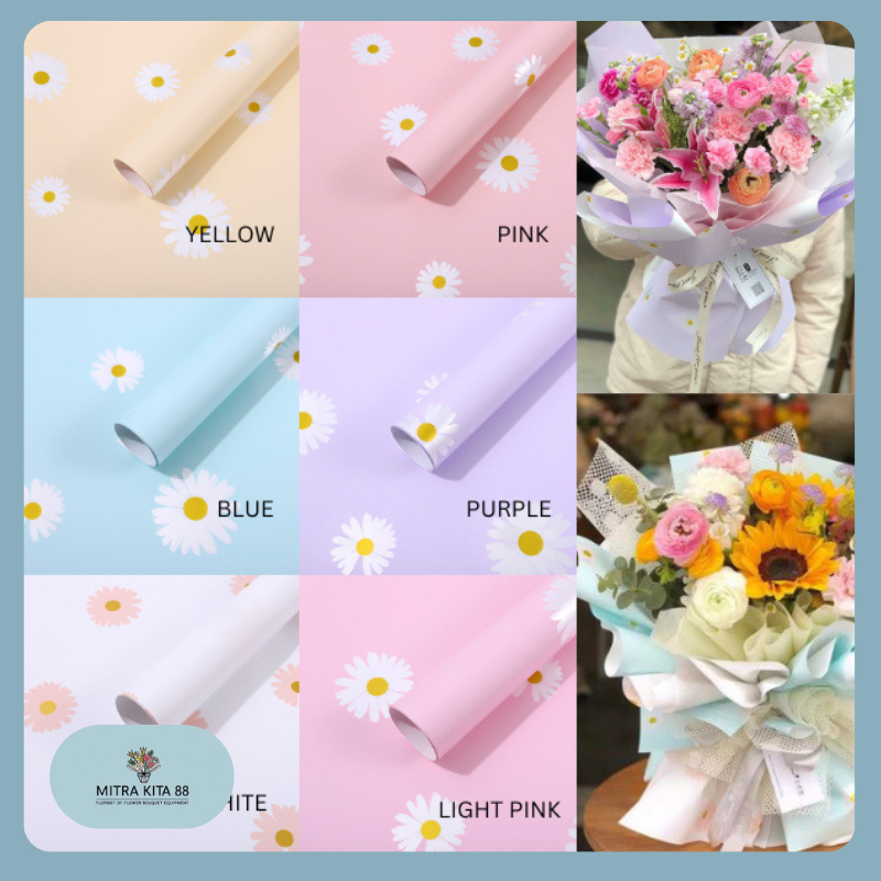 Daisy Flower Bouquet Cellophane Paper Flower Wrapping Paper Florist ...