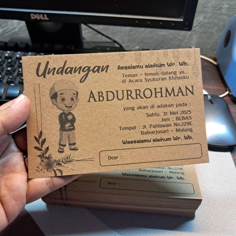 Children's circumcision invitation for 1-sided friends / Circumcision ...