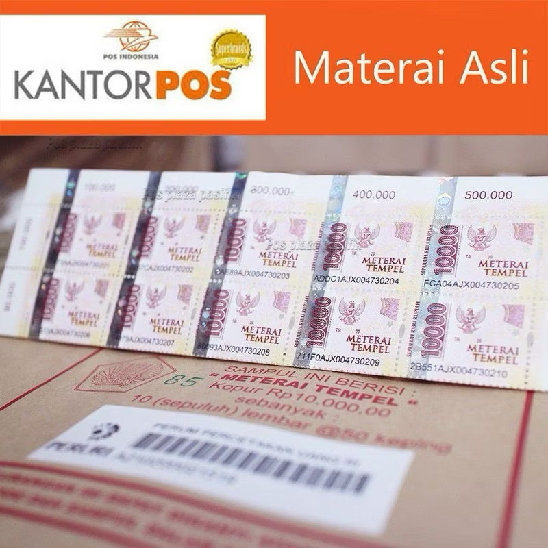 Materai 10,000 ORIGINAL POST INDONESIA | Shopee Malaysia