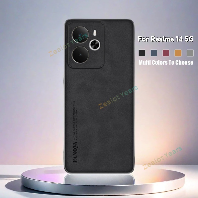 Case Realme 14 5G / 14T / C75 Leather Silicone Leather Fanoya Ring ...