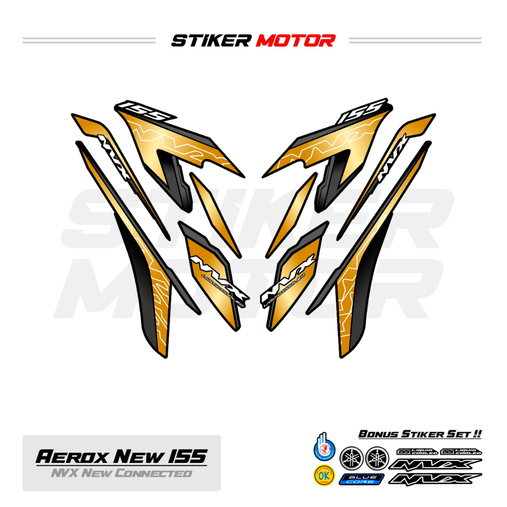 AC51 Striping NVX155 Aerox 155 Connected Sticker Sticker 2020 - 2025 ...