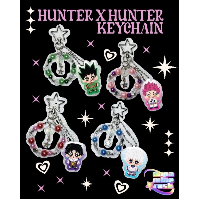 HUNTER X HUNTER KEYCHAIN BEADS ANIME MANGA GON KILLUA KURAPIKA LEORIO ...