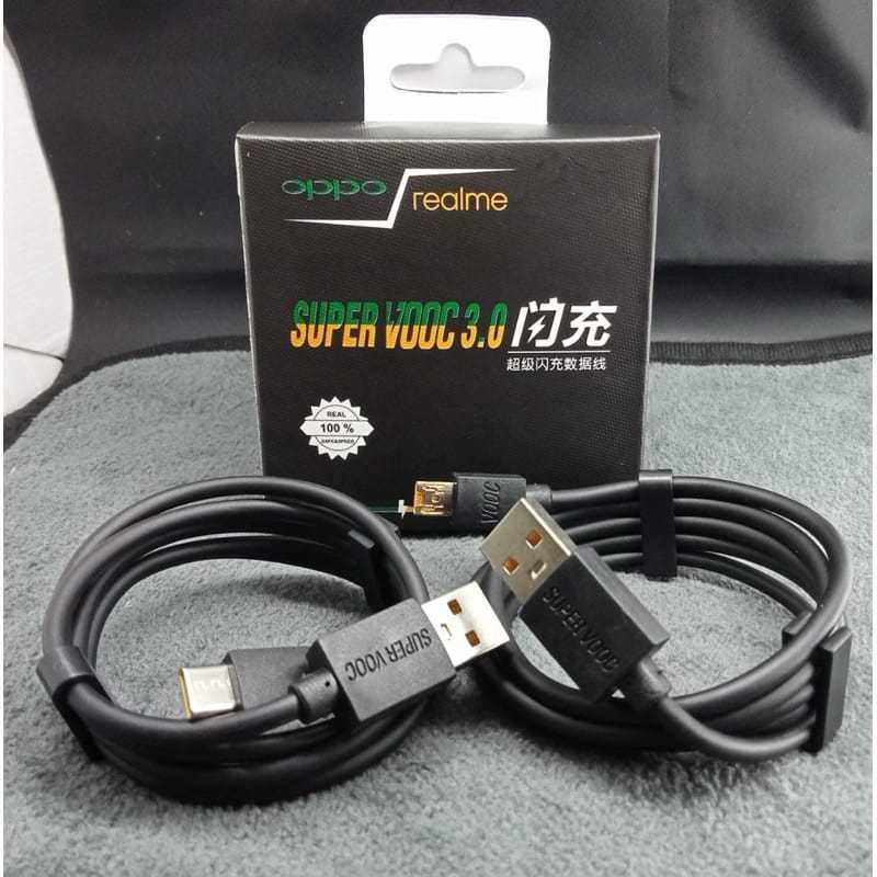 Oppo Realme Black Data Cable Support Super VOOC Fast Charging 4A Micro ...