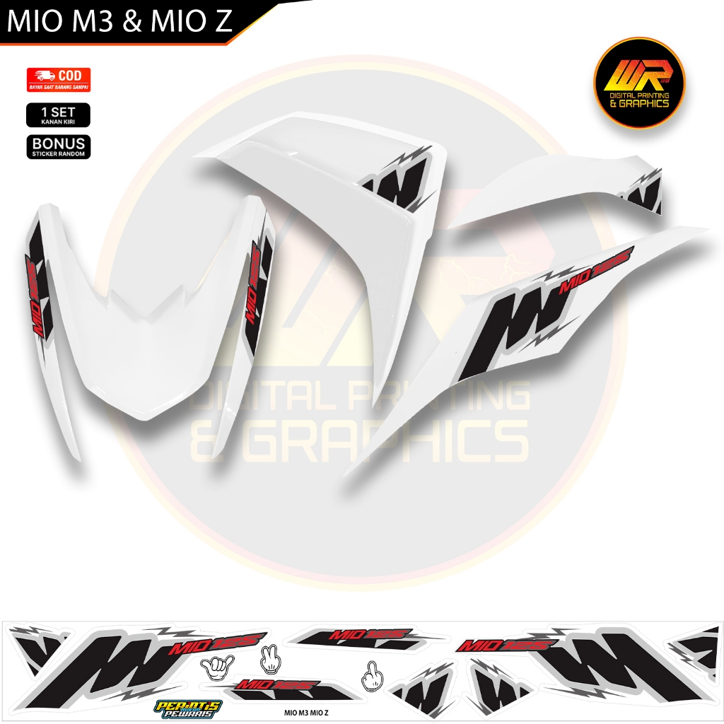 Mio M3 Mio Z Striping Simple Motif Clear Transparent UV Material ...