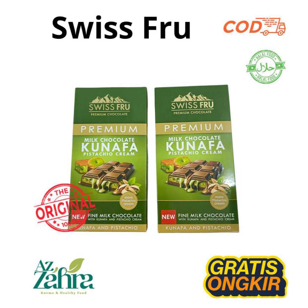 Swiss Fru Premium Dubai Chocolate – Milk Chocolate Filled with Kunafa & Pistachio Cream | Shopee ...